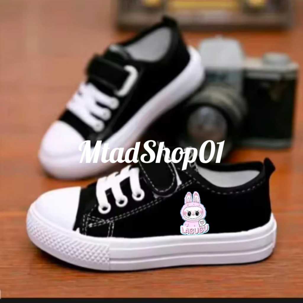 Jual Sepatu Sneakers Perempuan Anak Dan Dewasa Motif Kanvas Prepet ...
