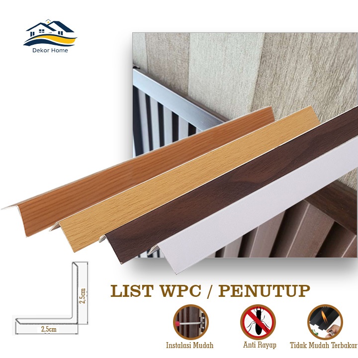 Jual SIKU L WPC / PVC LIS TANGG / LIST SUDUT SIKU L WPC WALLPANEL ...