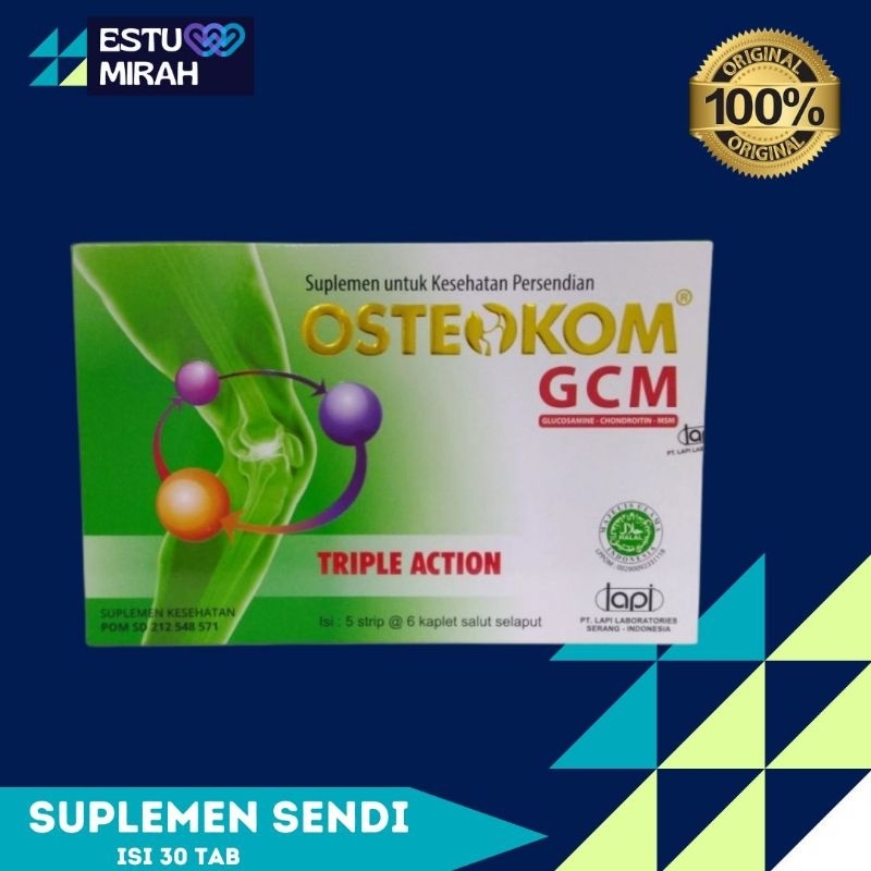 Jual OSTEOKOM GCM BOX Isi 30 tab,Suplemen Sendi & Nyeri Sendi | Shopee ...