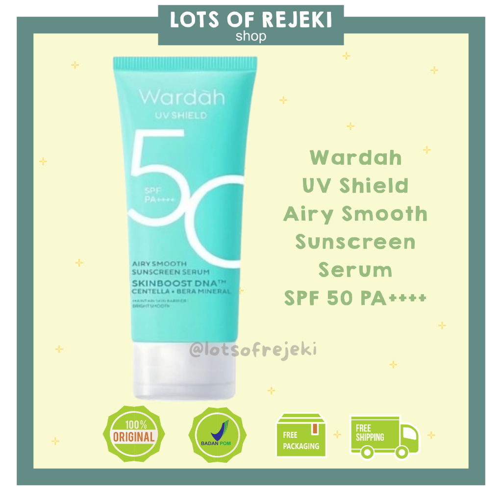 Jual Wardah UV Shield Airy Smooth Sunscreen Serum SPF 50 PA++++ 25ml | Shopee Indonesia
