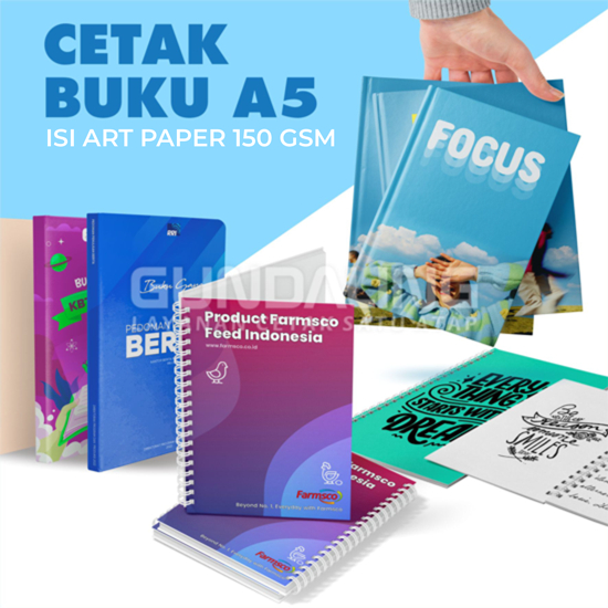 Jual Cetak Buku A5 Hardcover ( Isi Art Paper 150 Gsm 2 Sisi ) | Shopee ...