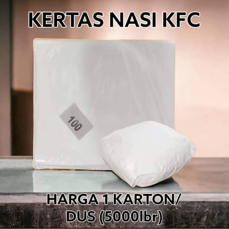 Jual KERTAS NASI KFC 1 KARTON/DUS | Shopee Indonesia