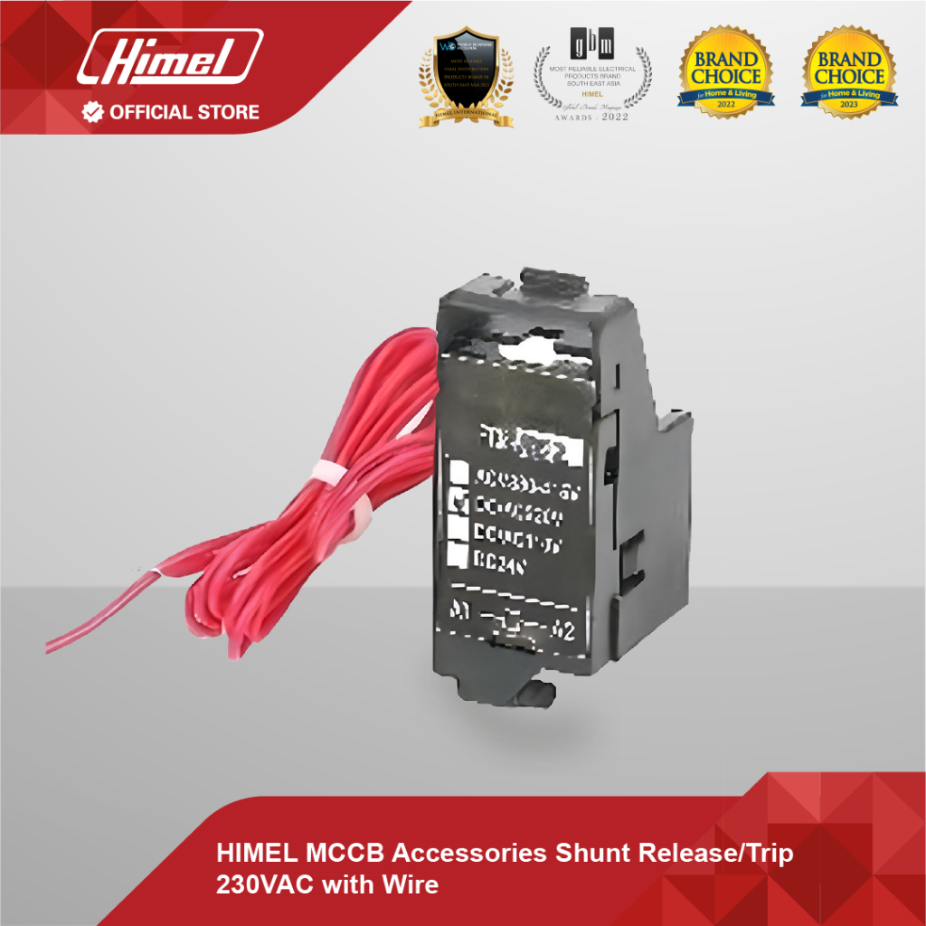 Jual HIMEL MCCB Accessories Shunt Release/Trip 230VAC with Wire ...