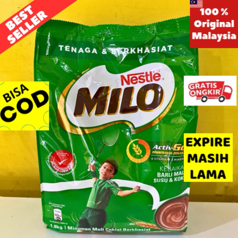 Jual Milo Malaysia 1,8 Kg / Milo Original Malaysia / Milo Asli / Nestle ...