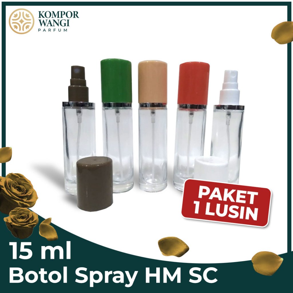 Jual PAKET 1 LUSIN BOTOL CASA HM SC TUTUP WARNA 15 ML BOTOL KOSONG ...