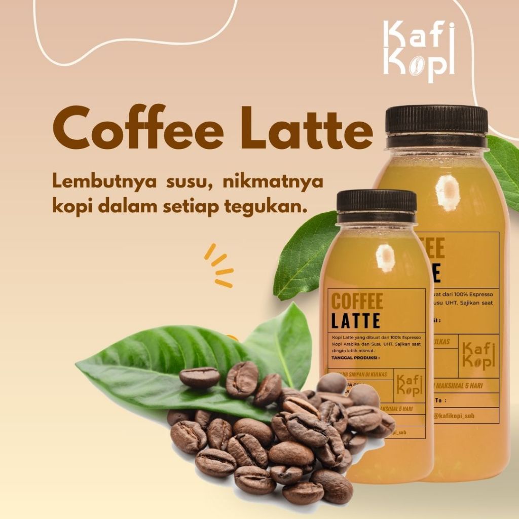 Jual Kafi Kopi Latte 1000ml/250ml - Ready To Drink | Shopee Indonesia