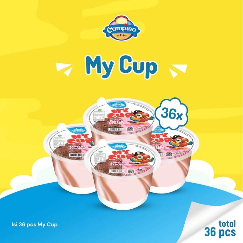 Jual Campina ice cream My cup isi 36 pcs | Shopee Indonesia