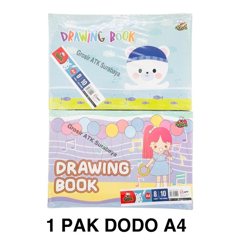 Jual ( DAPAT 1 PAK ISI 10 PCS ) BUKU GAMBAR DODO A4 / Drawing Book DODO ...