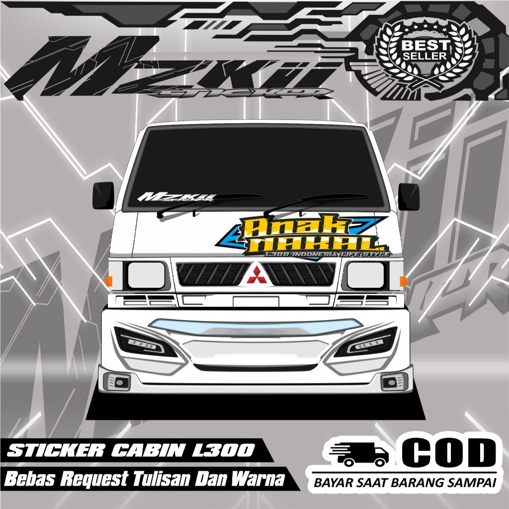 Jual JUAL STICKER CUTTING MOBIL TRUCK BAGIAN DEPAN L300 BEBAS REQUEST ...
