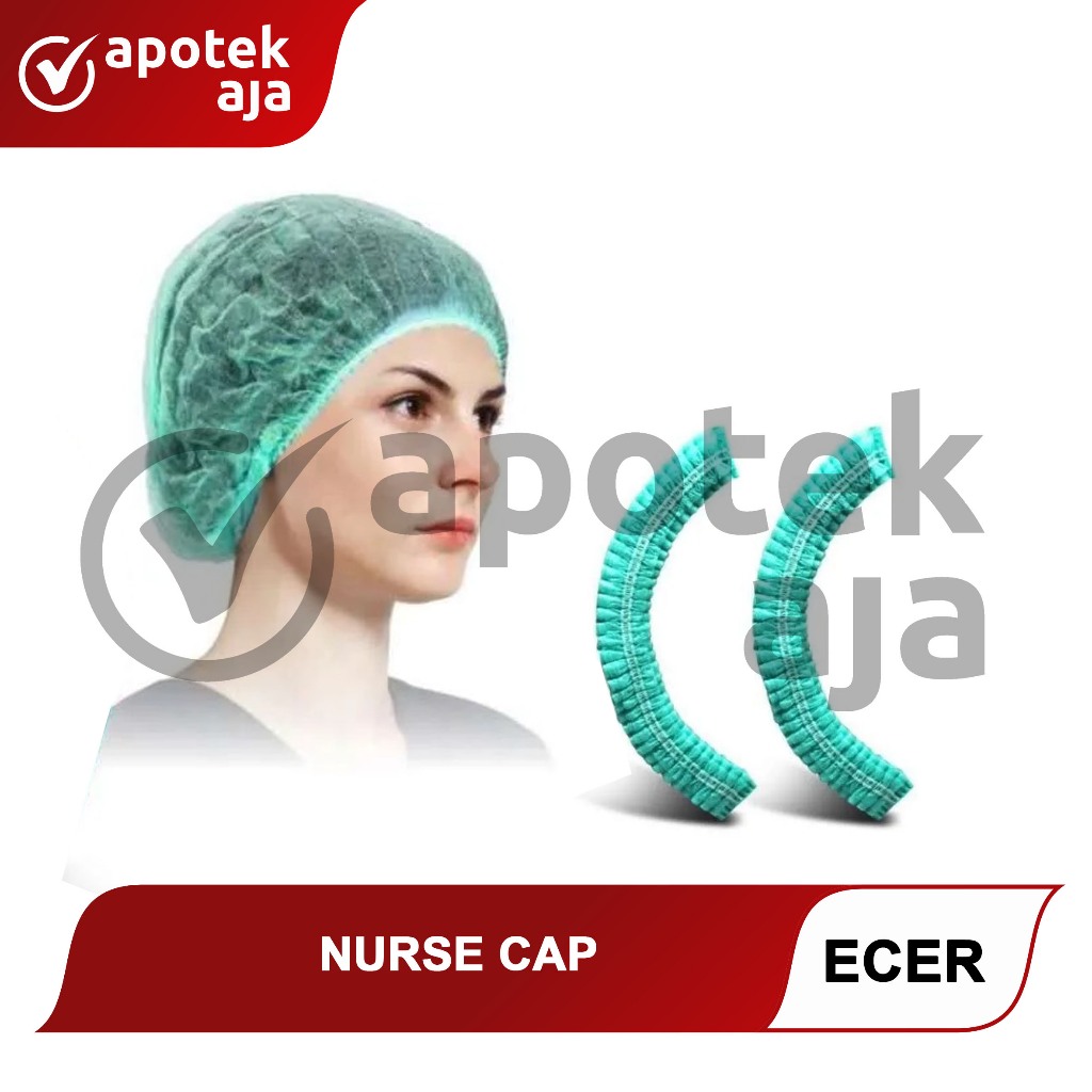 Jual ECER Hairnet Nurse Cap Onemed Diapro Head Cap Medis Nursecap ...