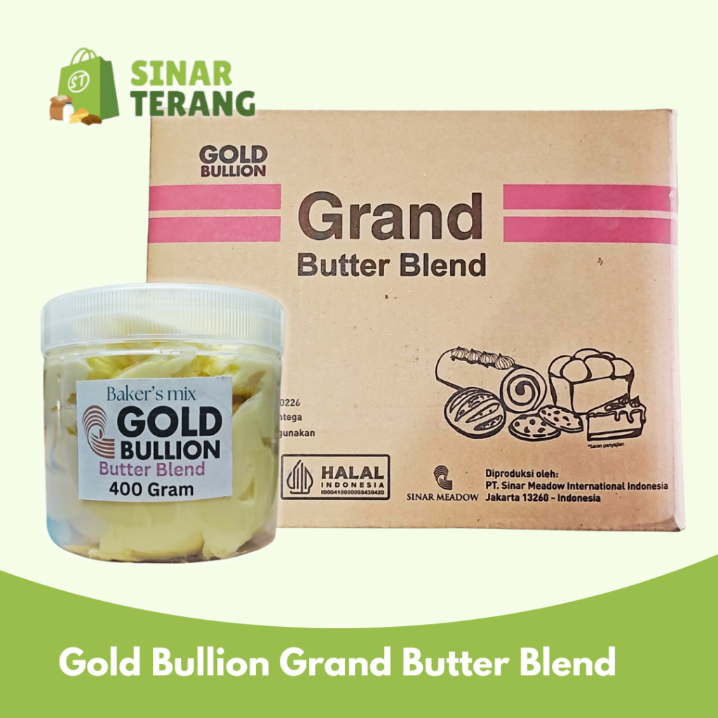 Jual Grand Butter Blend Gold Bullion Repack bakers mix 400 gram ...