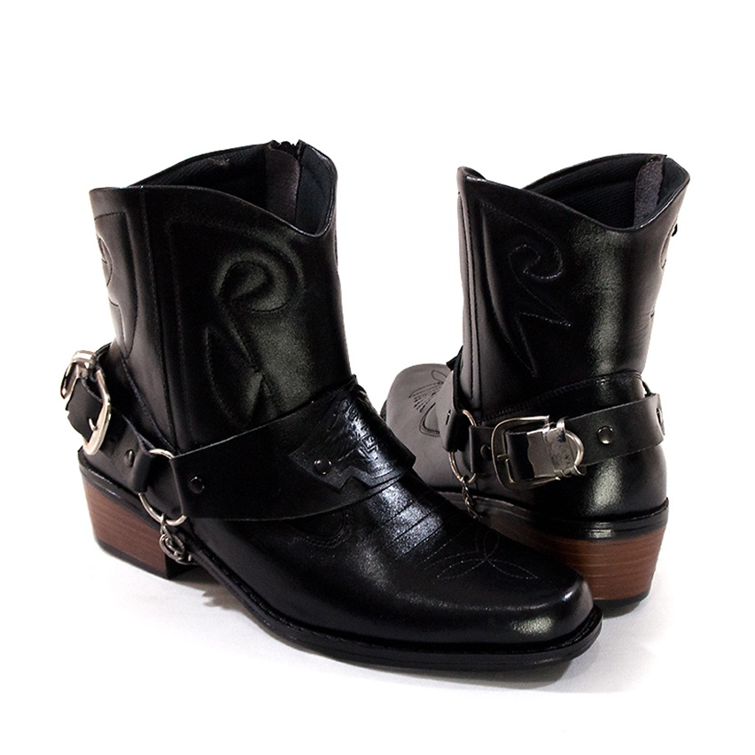 Jual Sepatu koboy harley davidson boot Kulit asli klasik pria biker ...