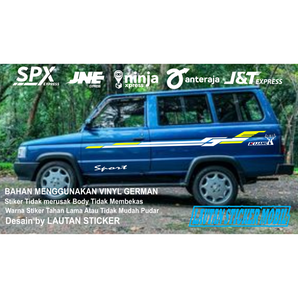 Jual cutting sticker mobil toyota kijang super g cutting stiker kijang ...