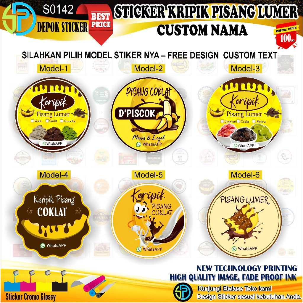 Jual CETAK STIKER Keripik pisang lumer | Shopee Indonesia