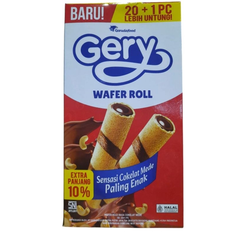 Jual GERY WAFER ROLL COKLAT MEDE 1 box isi 10+1 pcs | Shopee Indonesia