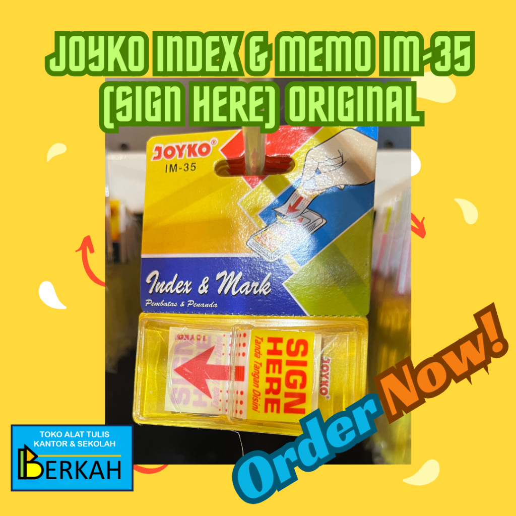 Jual Memo & Indeks Sign Here Tanda Tangan Disini Joyko IM 35 | Shopee ...