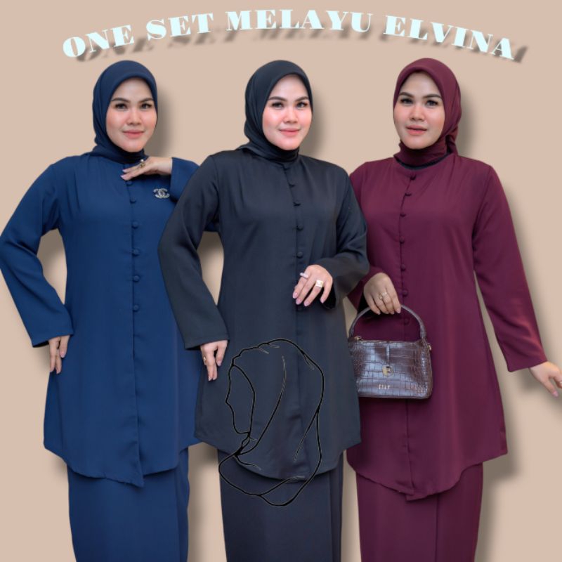 Jual Dishim- Baju Kurung melayu,One set melayu | Shopee Indonesia
