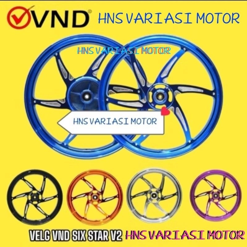 Jual VELEG VND RACING AK 55 SIX STAR V2 RING 17x160_17x185 VELG NINJA R ...