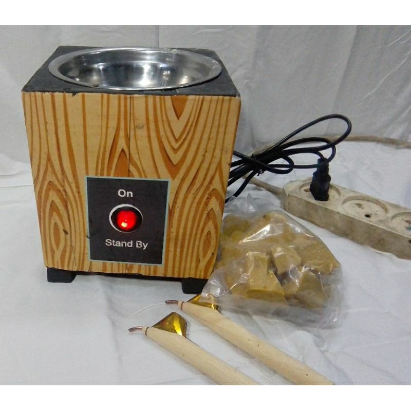 Jual PAKET Kompor listrik Batik Kayu 50W + Malam + 2 canting dan ...