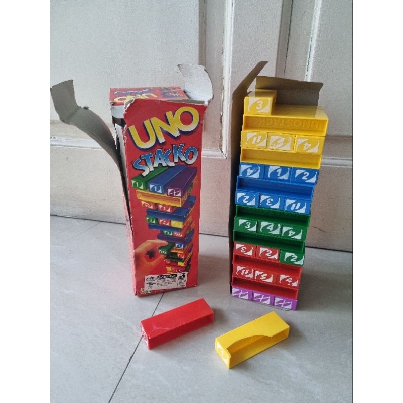 Jual Uno Stacko mainan balok susun tower board games mainan edukatif ...