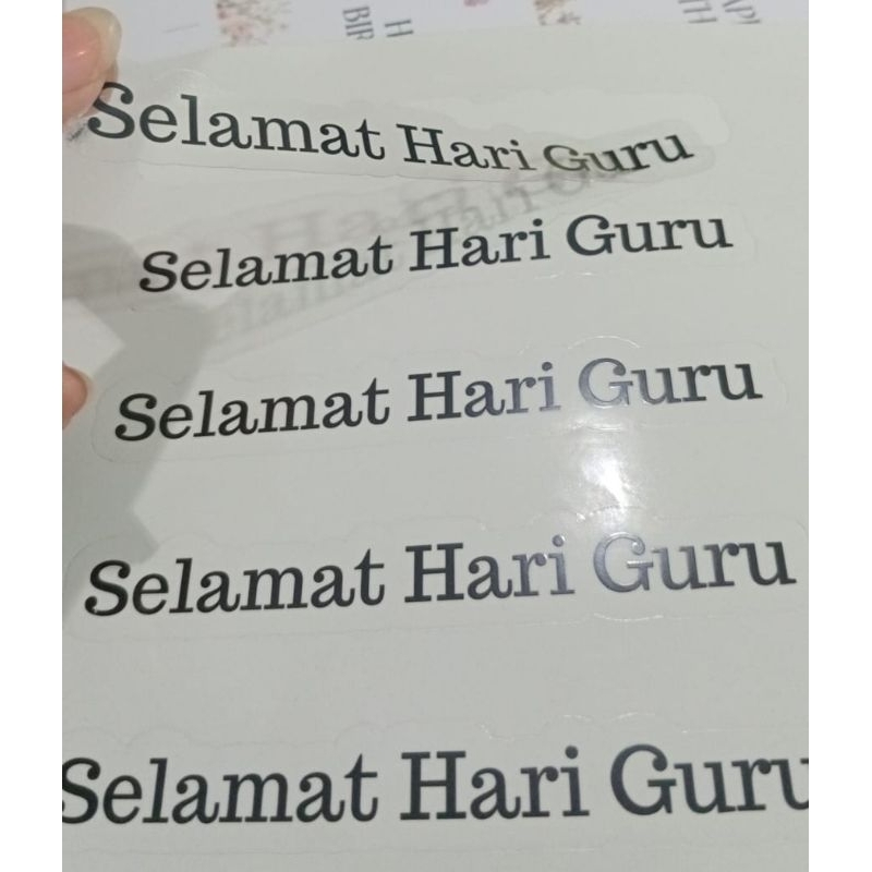 Jual Stiker Transparant PVC Board | Happy Teachers Day, Selamat Hari ...