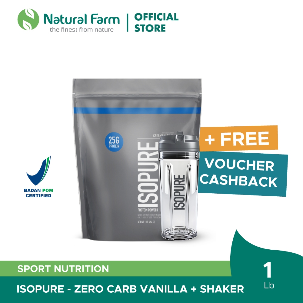 Jual Isopure Zero Carb Protein Vanilla 1 Lb Free Shaker | Shopee Indonesia