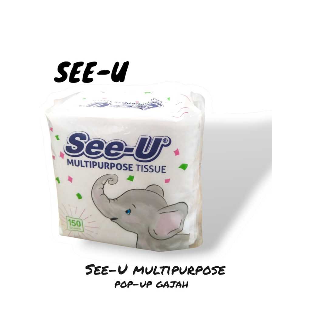 Jual Tissue See-U Pop Up Gajah 150 Sheets / Tisu See U Mini Kotak Meja ...