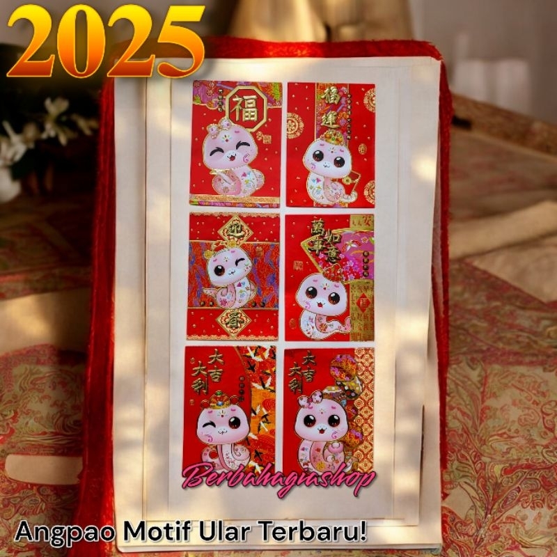 Jual Angpao Ang Pao Merah Tahun Baru Chinese 2025 Shio Ular Sincia Imlek / Amplop Angpau Ang Pau ...