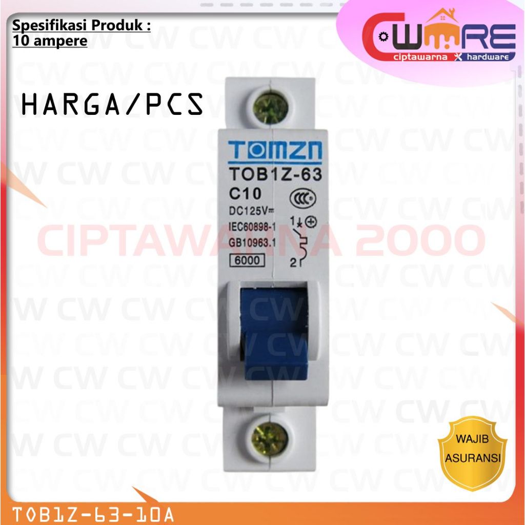 Jual MCB DC 440V 2P Circuit Breaker 10A Komponen Listrik | Shopee Indonesia