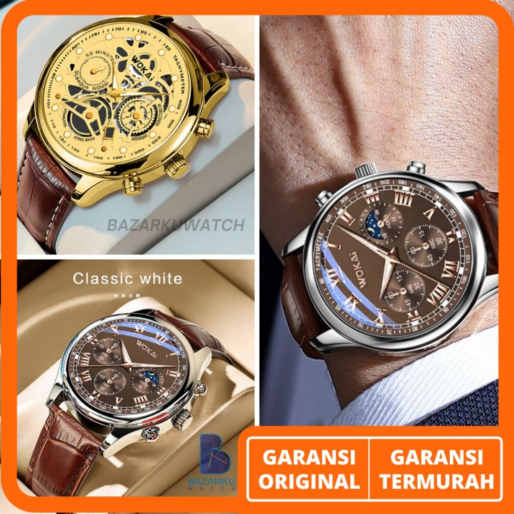 Jual Jam Tangan Pria Kulit BW360-4 Jam Tangan Pria Jam Tangan Laki Laki ...
