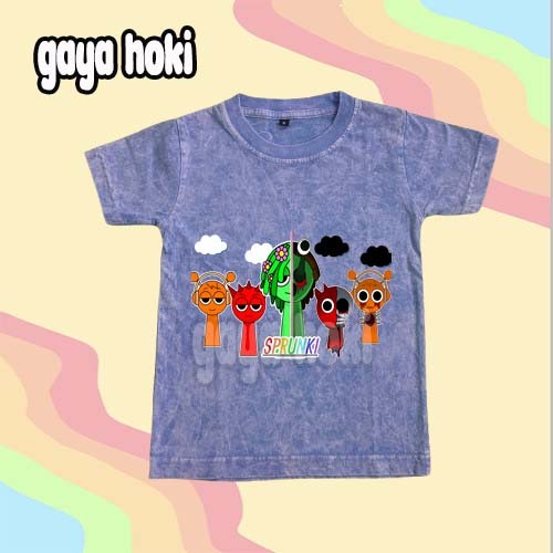 Jual Washed Warna Anak Gambar Sprunki Horor Bahan Premium Unisex ...