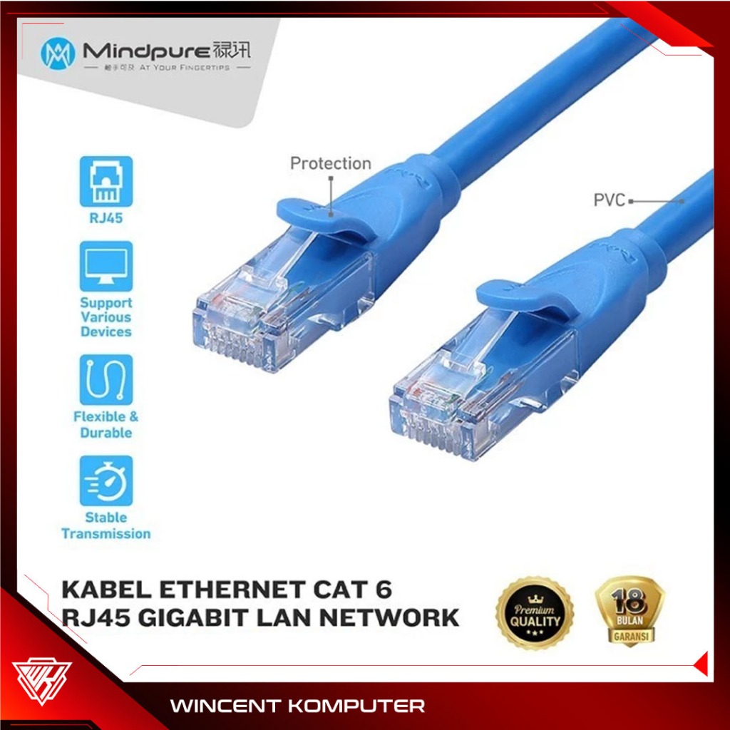Jual Kabel Ethernet Round CAT 6 RJ45 Gigabit Kabel LAN network | Shopee ...