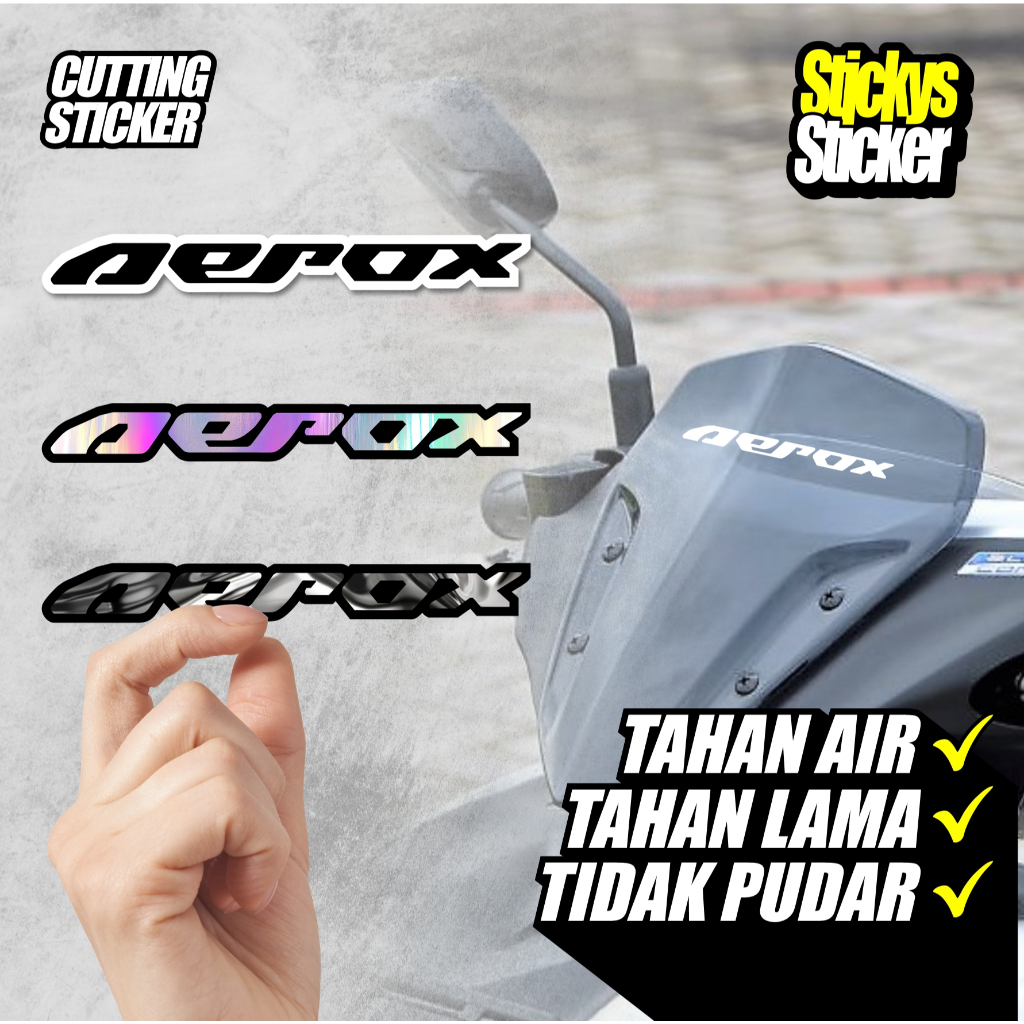 Jual Sticker logo AEROX cutting sticker YAMAHA AEROX 6 pilihan warna ...