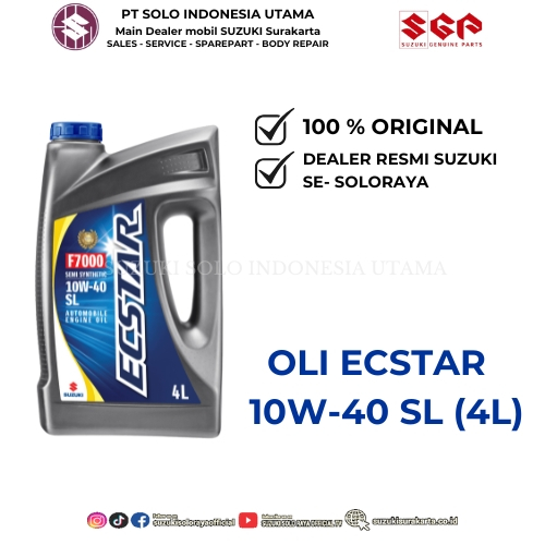 Jual SUZUKI ECSTAR GENUINE OIL SGO 10W-40 SL SEMI SYNTHETIC ORIGINAL ...