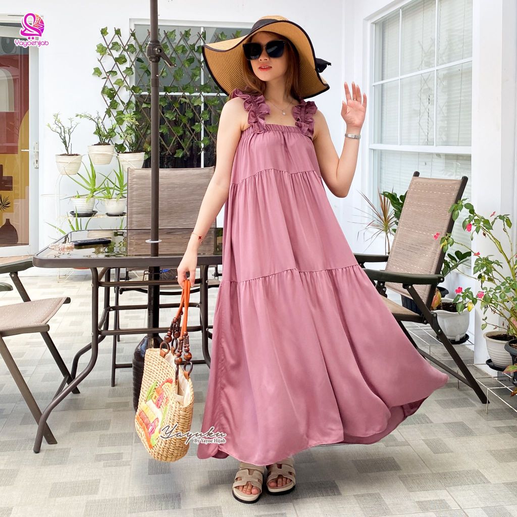 Jual Naomi Dress Midi Homedress Daster Katun Rayon Twill & Motif Model ...
