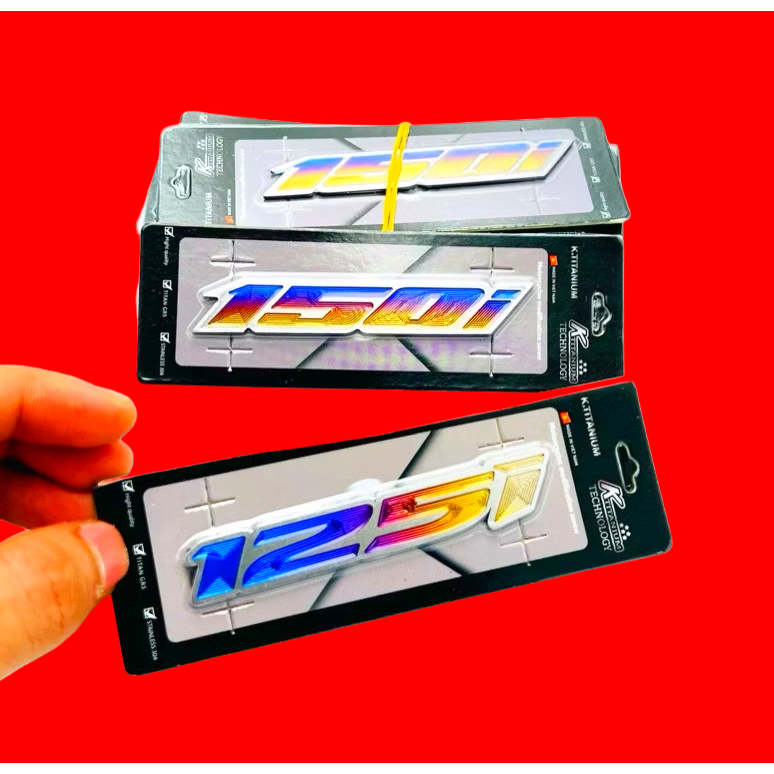 Jual TITANIUM EMBLEM LOGO CC MOTOR 125i 150i Original harga SATUAN ...