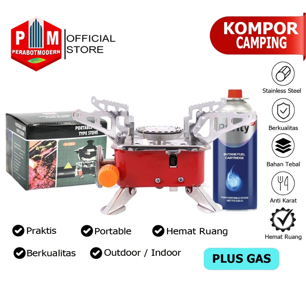 Jual Kompor Camping Kotak Mini Portabel Stove Gas KAKI EMPAT paket hemat kompor portable camping ...