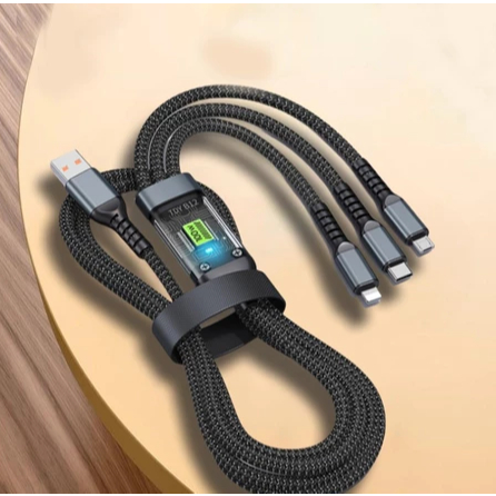 Jual Kabel Data 3 in 1 Fast Charging 100 W USB C, Micro USB , Lightning ...