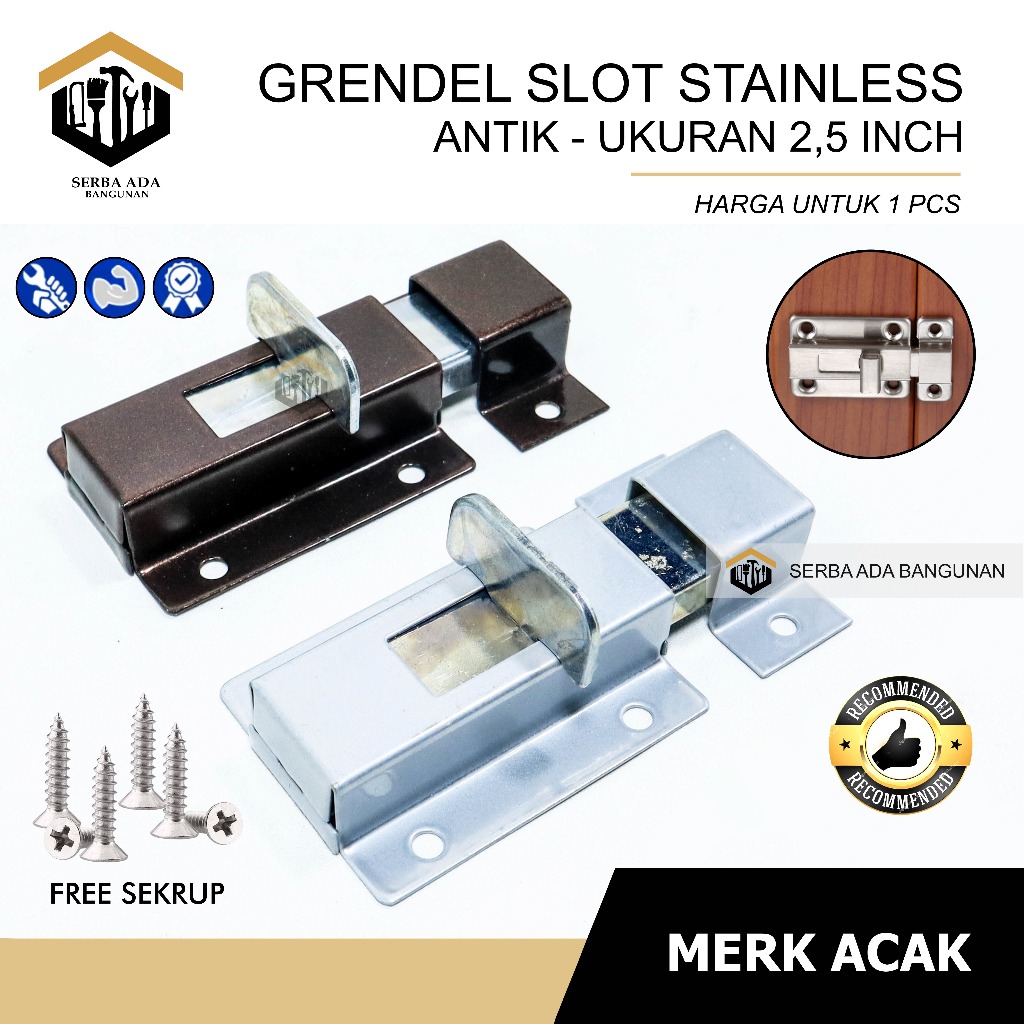 Jual SAB GRENDEL JUMBO SOLIGEN 2" RL STAINLESS STEEL l Barel Bolt ...