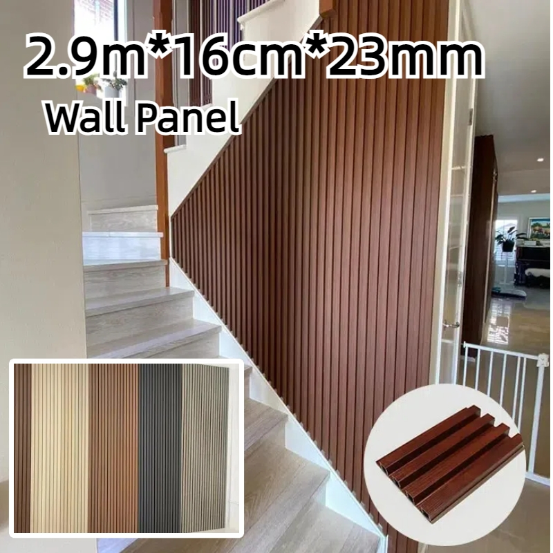 Jual Wall panel Wood WPC Dekorasi Dinding 2.9 Meter*16 Cm / WallPanel PVC Anti Rayap Dan Anti ...