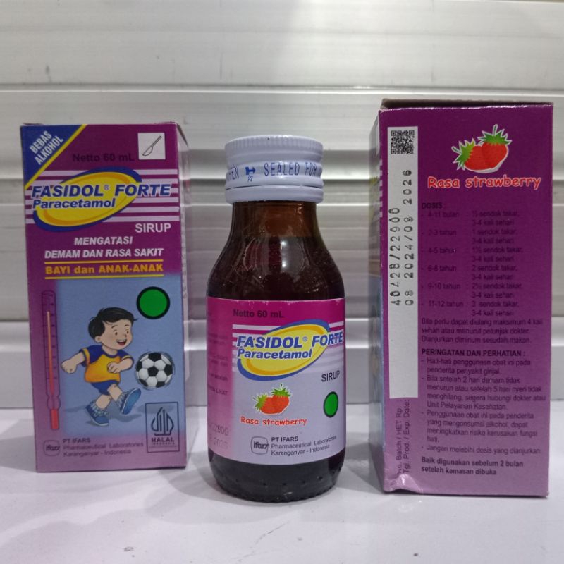 Jual Fasidol Forte Sirup 60 ml - obat demam, sakit gigi anak | Shopee ...