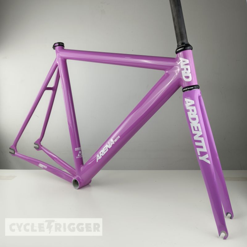 Jual FRAMESET ARDENTLY PISTA ARENA FULL CARBON FORK Purple White Logo ...