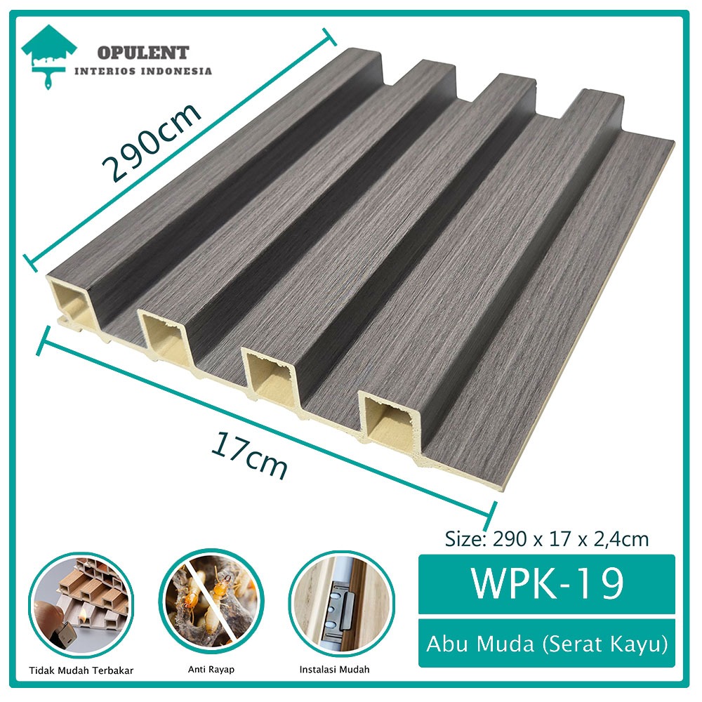 Jual Wood WPC Wall panel 2.9Meter*16Cm Dekorasi Dinding Anti Rayap Dan Anti Air WPC Aestetic ...