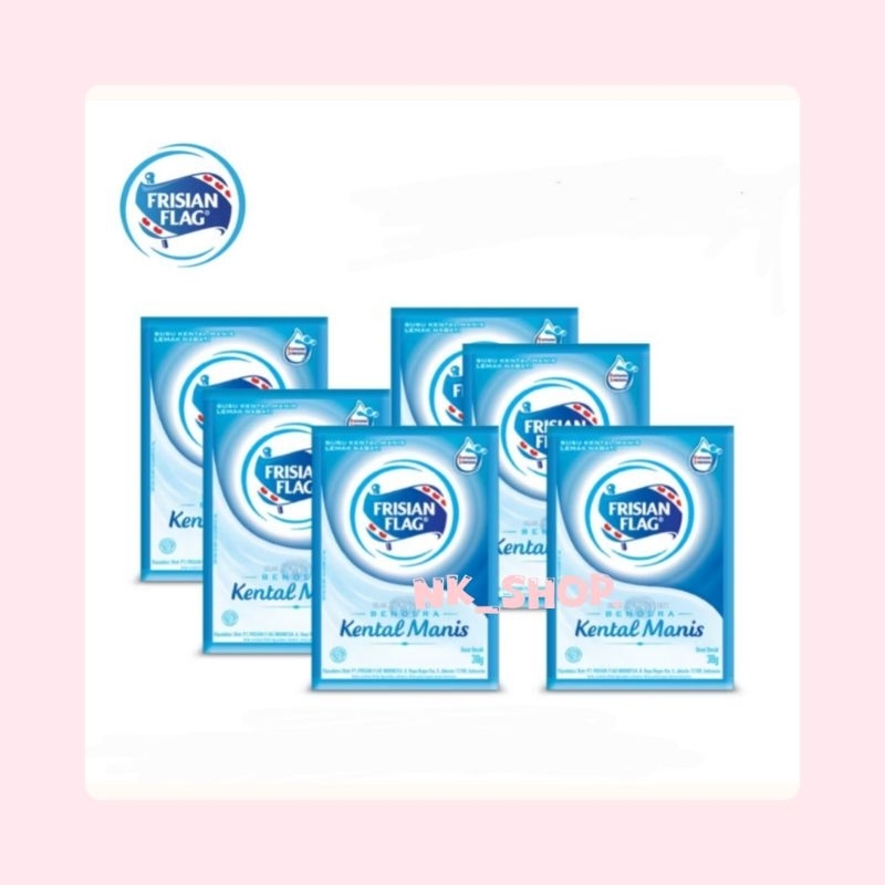 Jual Susu Bendera Sachet Frisian Flag 38gr - 1 Pak isi 6 Sachet ...