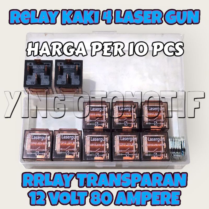 Jual ( PROMO 10 PCS RELAY KAKI 4 ) RELAY KLAKSON TRANSPARAN KAKI 4 ...
