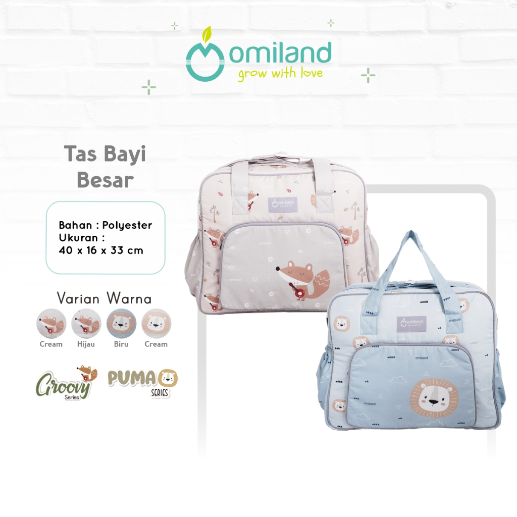 Jual OMILAND Tas Bayi Besar Groovy & Puma Series | Shopee Indonesia