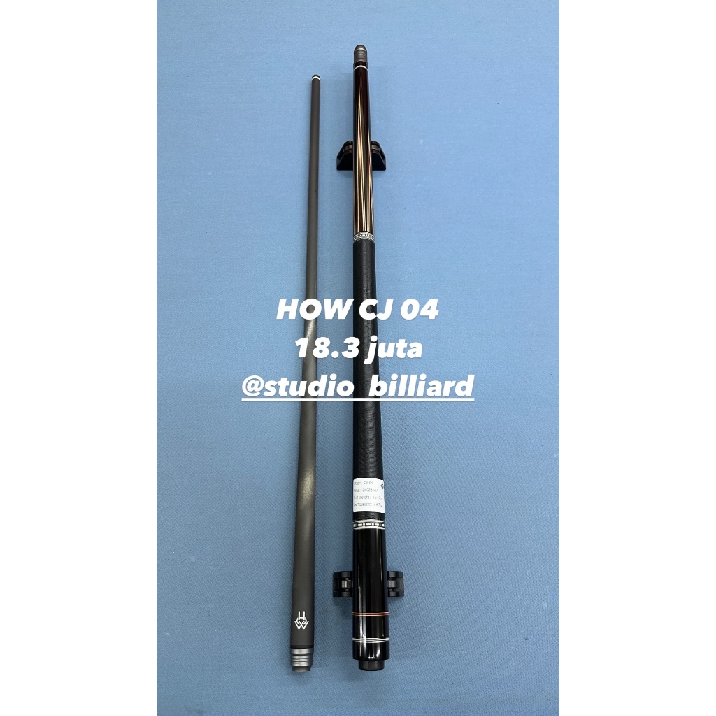 Jual stick billiard HOW inlay cue CJ 04 ebony with HOW flash radial ...