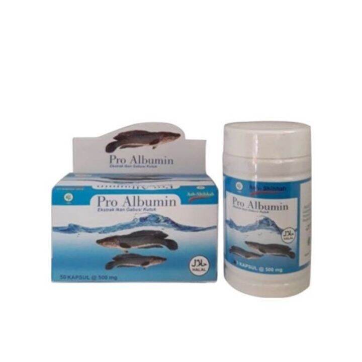 Jual PRO ALBUMIN Ekstrak Ikan Gabus Kapsul Albumin Ikan Gabus Obat Herbal Pasca Operasi 50 ...