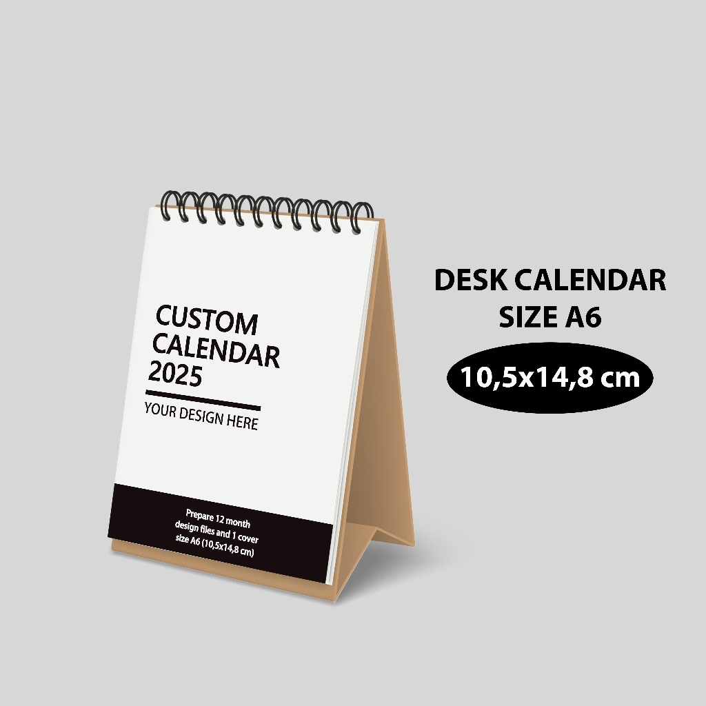 Jual Calendar 2025 #Custom Ukuran A6 (10,5x14,8 cm) - Desk Calendar ...