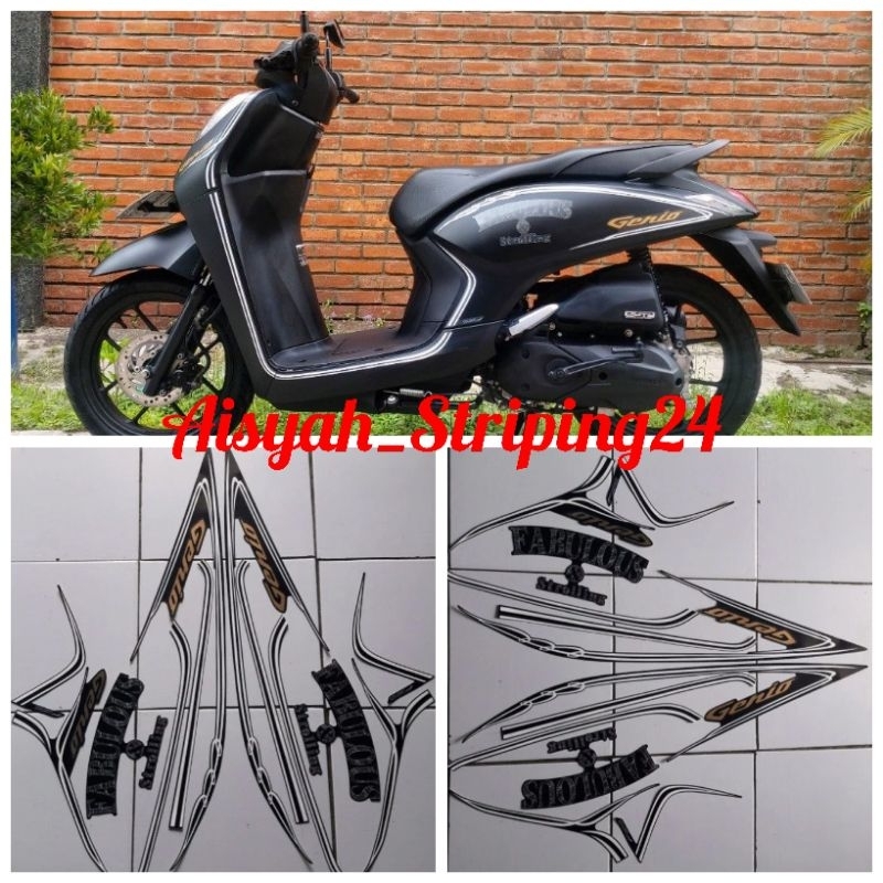 Jual STIKER STRIPING LIS LES POLET BODY MOTOR HONDA GENIO FABULOUS 2020 ...